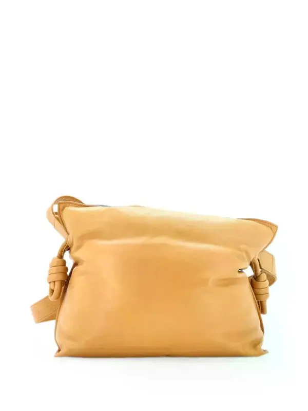 Loewe Puffer Flamenco Knot Clutch Leather Small Shoulder Bag - Yellow