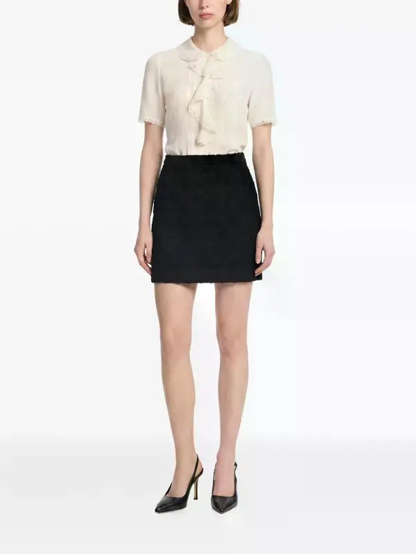 Alessandra Rich Bouclé-knit Mini Skirt