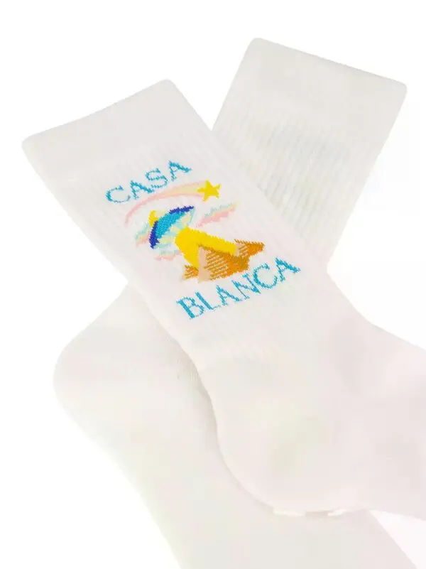 Casablanca Phantasmagoria Intarsia-knit Socks
