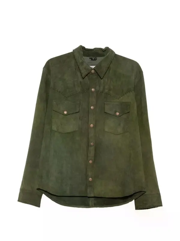 ANTIK DENIM Whipstitch-trim Button-up Shirt