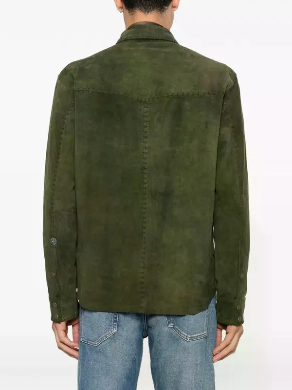 ANTIK DENIM Whipstitch-trim Button-up Shirt