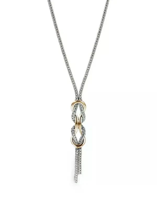 John Hardy Sterling And 14k Yellow Gold Infinite Love Knot Necklace - Silver