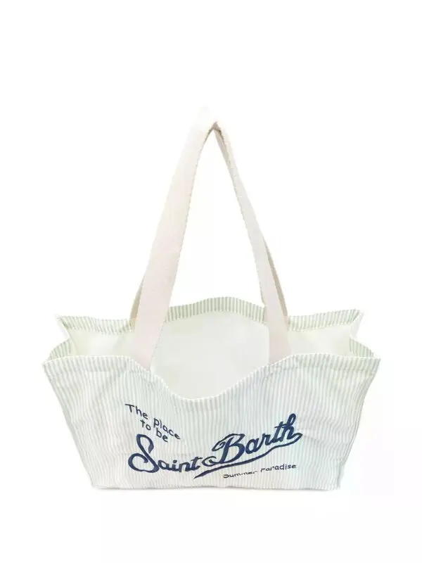 MC2 SAINT BARTH Essential Logo-embroidered Striped Tote Bag