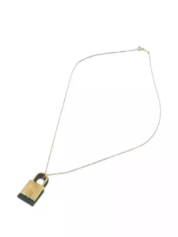 Hermès O'kelly Calfskin Necklace - Gold