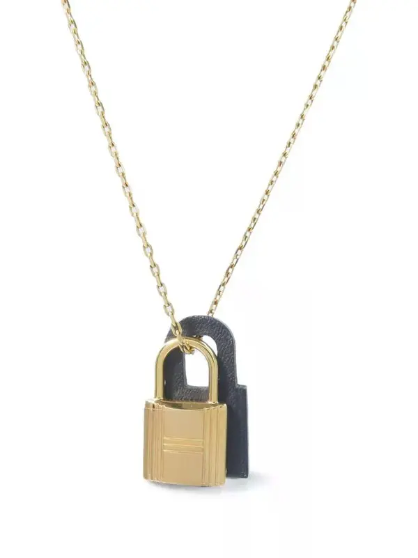 Hermès O'kelly Calfskin Necklace - Gold