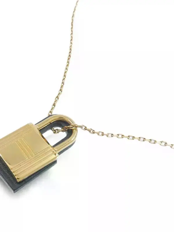 Hermès O'kelly Calfskin Necklace - Gold