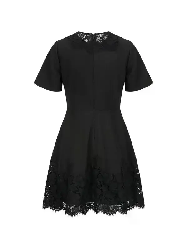 Valentino Garavani Lace-trimmed Flared Dress