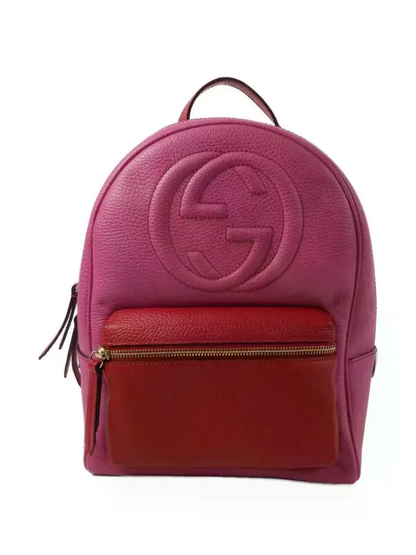 Gucci Gg Logo Backpack - Pink