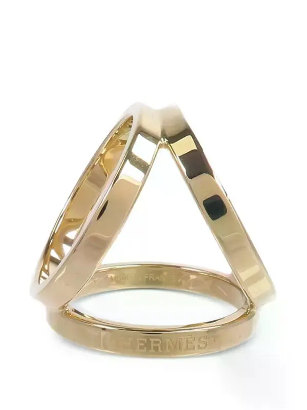 Hermès Trio Interlocking Rings Scarf Ring - Gold