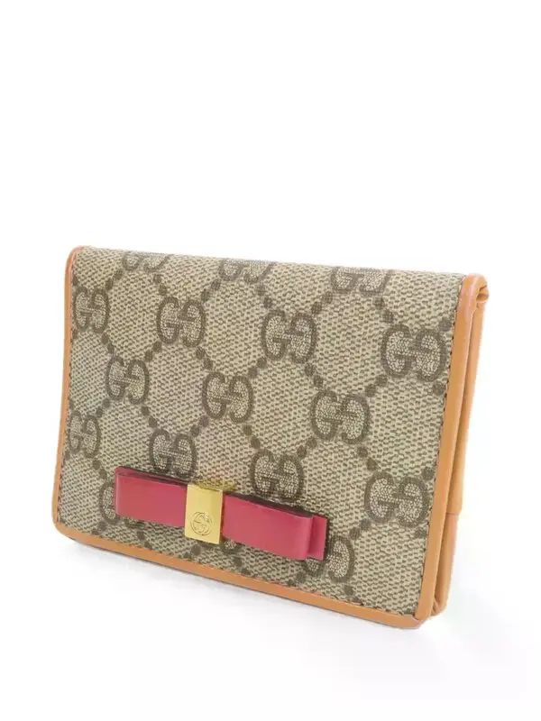 Gucci Gg Supreme Bow-detail Card Holder