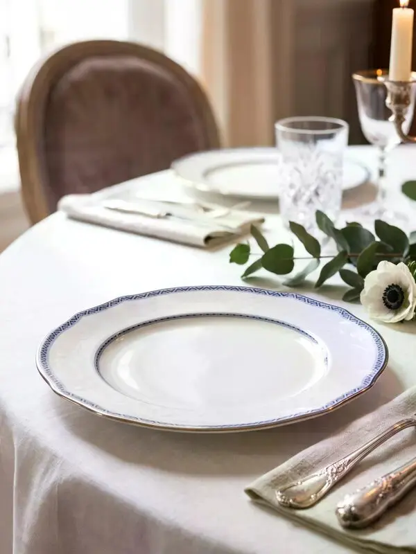 GINORI 1735 Jasmine Floral-embossed Dinner Plate