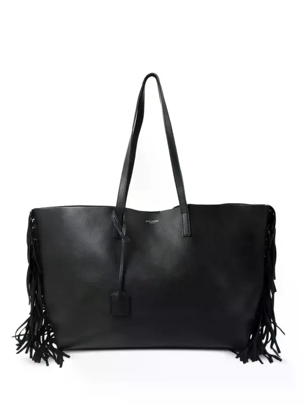 Saint Laurent Fringe Detail Leather Tote Bag