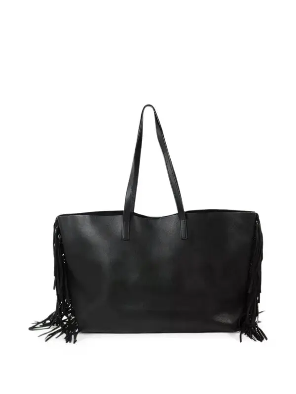 Saint Laurent Fringe Detail Leather Tote Bag