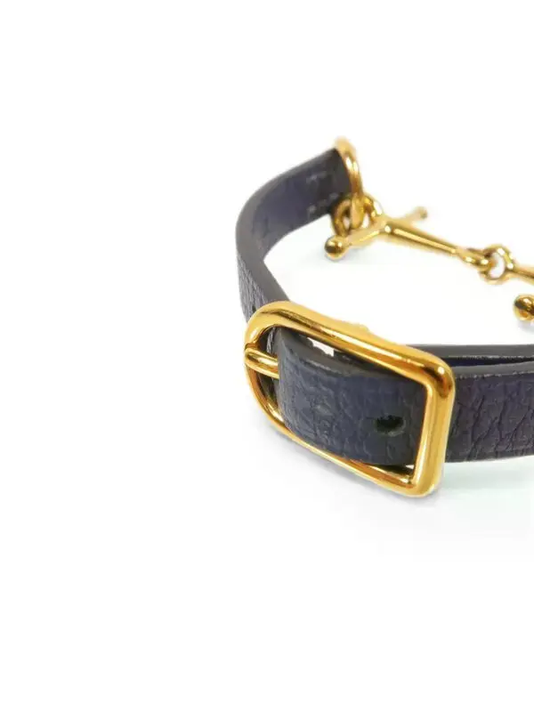Hermès Mors Lambskin Leather Bracelet - Gold