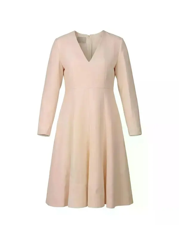 Valentino Garavani V-neck Long-sleeve Dress - Neutrals