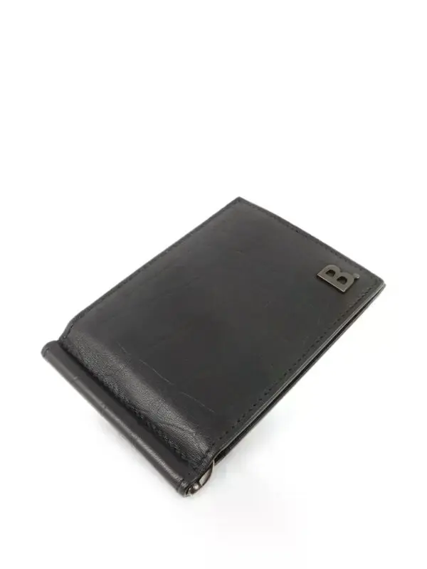 Balenciaga Croc-effect Bifold Wallet - Black