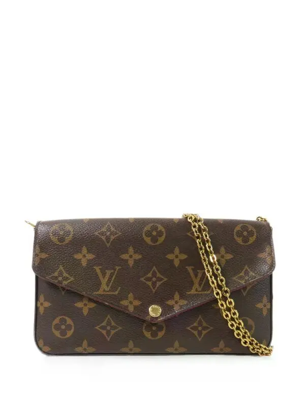 LOUIS VUITTON Felicie Pochette Monogram Shoulder Bag - Brown