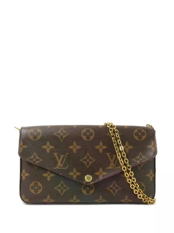 LOUIS VUITTON Monogram Canvas Felicie Pochette Shoulder Bag - Brown