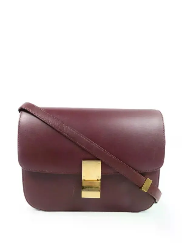 Celine Classic Box Shoulder Bag - Red