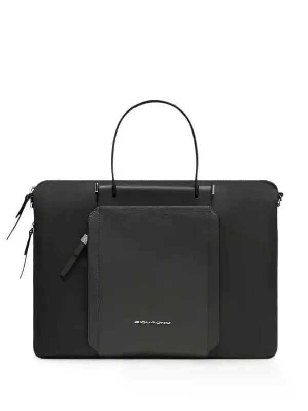 PIQUADRO Leather Trim Briefcase