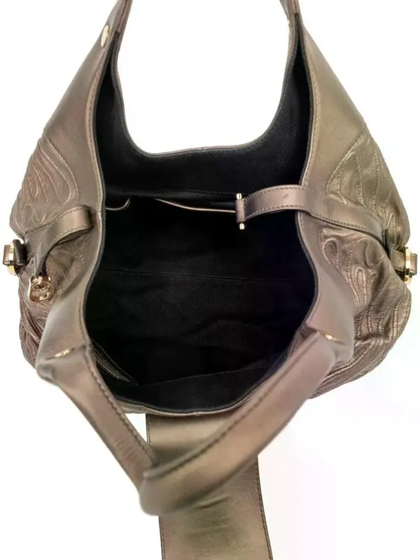 BVLGARI 2010-2026 Metallic Leather Chandra Handbag