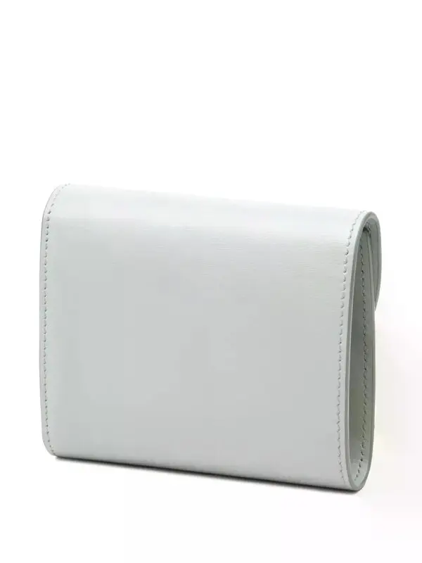 Celine 2023 Shiny Calfskin Triomphe Flap Wallet Small Wallets