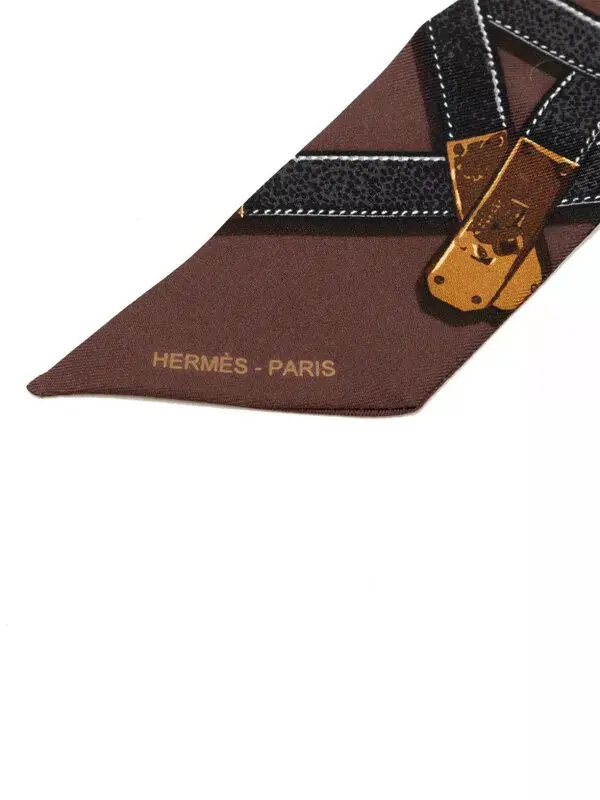 Hermès 2011 Tres Kelly Silk Twilly Scarf Scarves