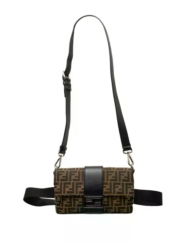 Fendi Zucca Canvas Convertible Baguette Satchel