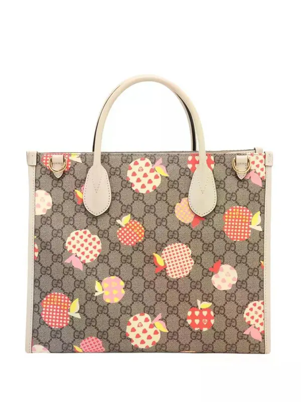 Gucci Gg Supreme Les Pommes Tote Satchel