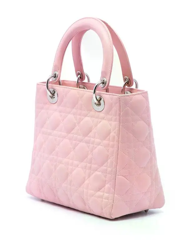 Dior Lambskin Cannage Lady Satchel - Pink