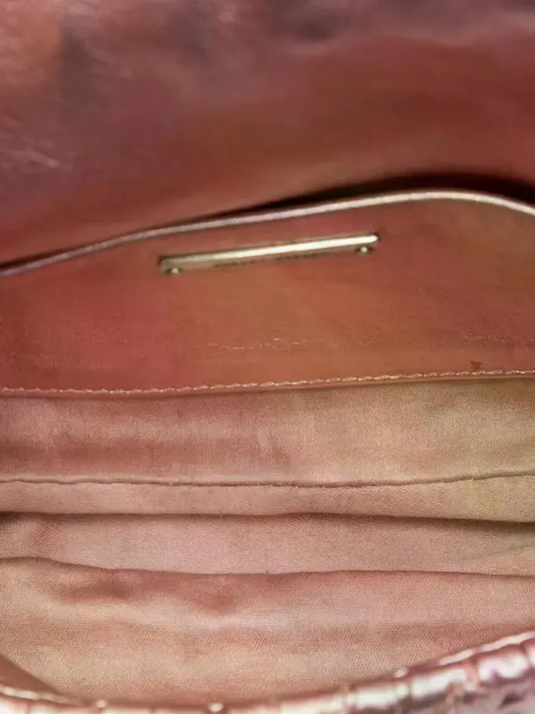 Miu Miu Matelassé Metallic Nappa Crystal Chain Satchel