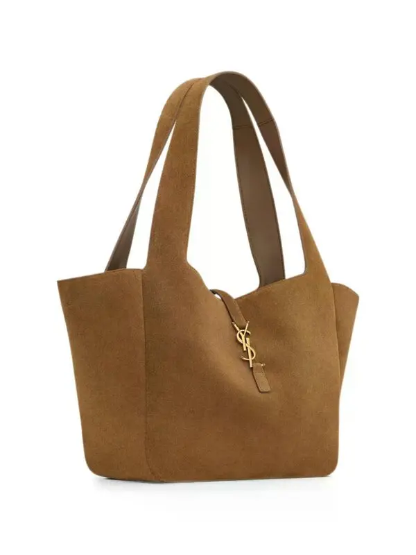 Saint Laurent Le 5 À 7 Small Bea Bag In Suede - Brown