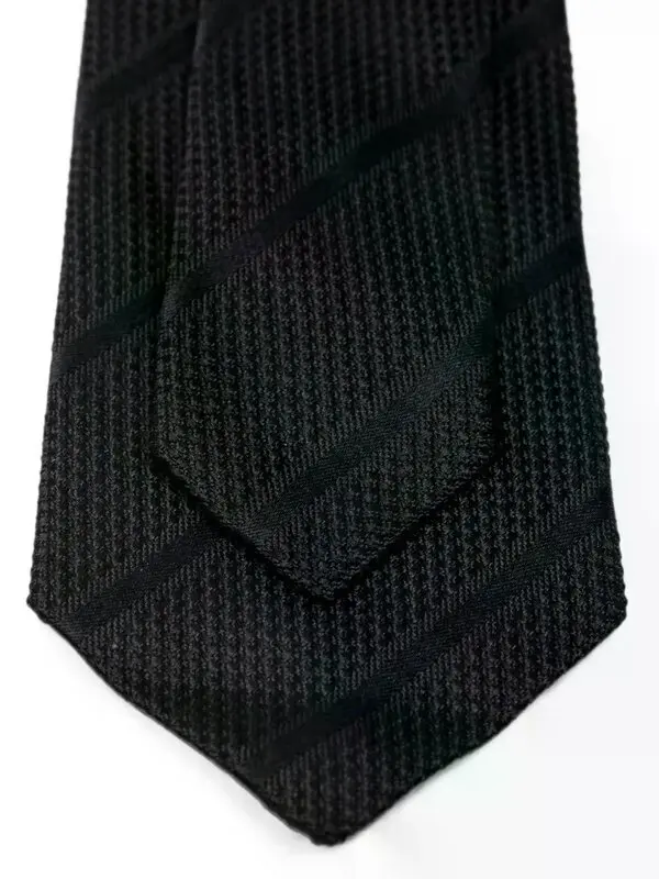 Tagliatore Diagonal-stripe Textured Neck Tie