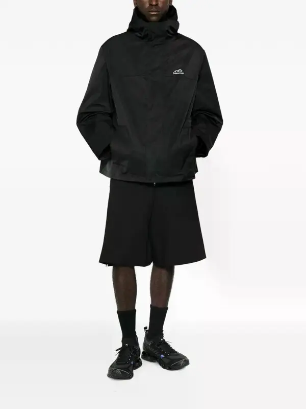 Balenciaga Hooded Logo-print Jacket