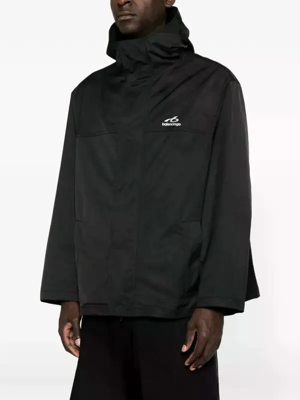 Balenciaga Hooded Logo-print Jacket