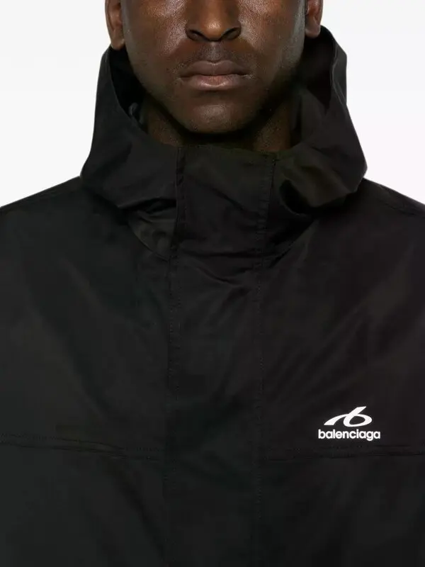 Balenciaga Hooded Logo-print Jacket