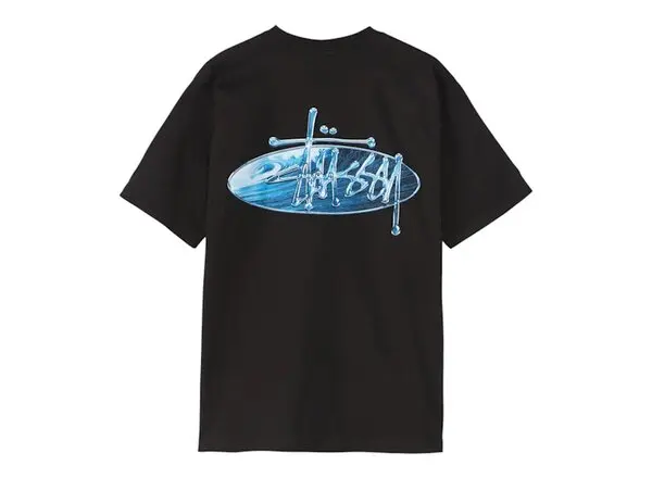 StÜssy Wave Oval Tee Shirt Black