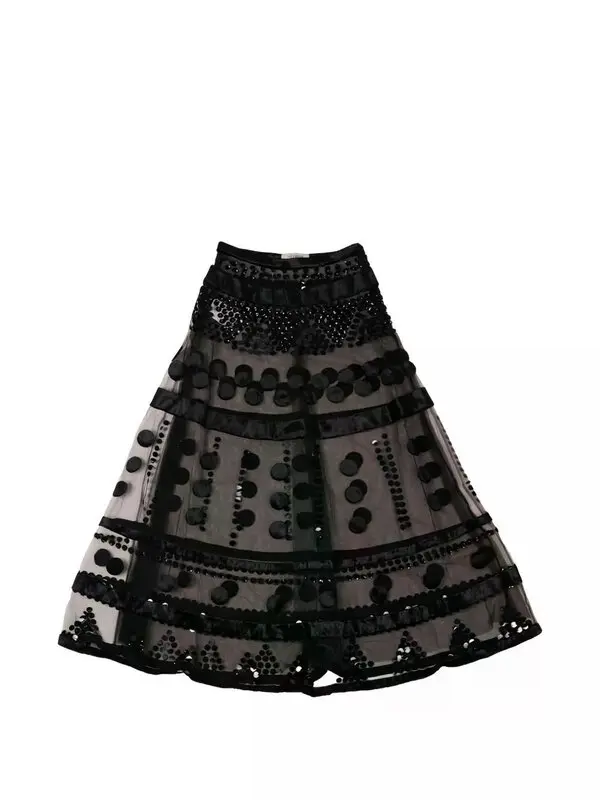 Valentino Garavani Embellished Ruffled A-line Skirt