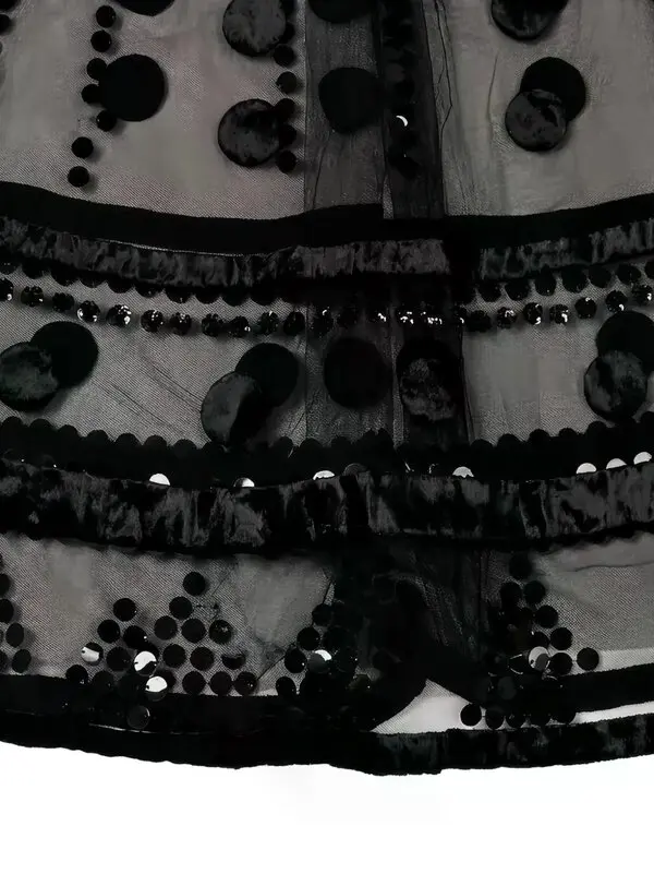 Valentino Garavani Embellished Ruffled A-line Skirt