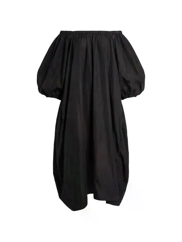 Valentino Garavani Off-shoulder Puff-sleeve Dress - Black