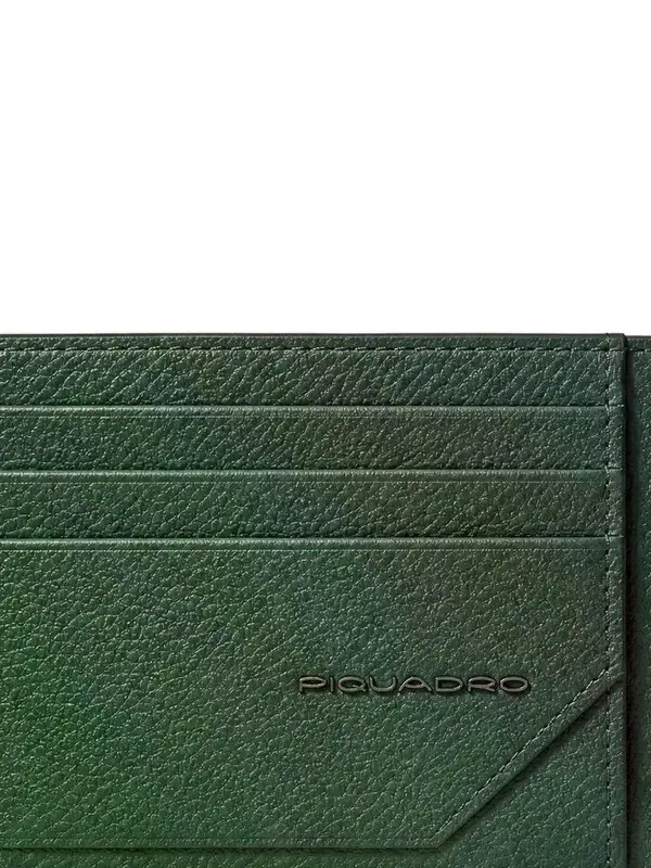 PIQUADRO Logo-plaque Pebbled Card Holder
