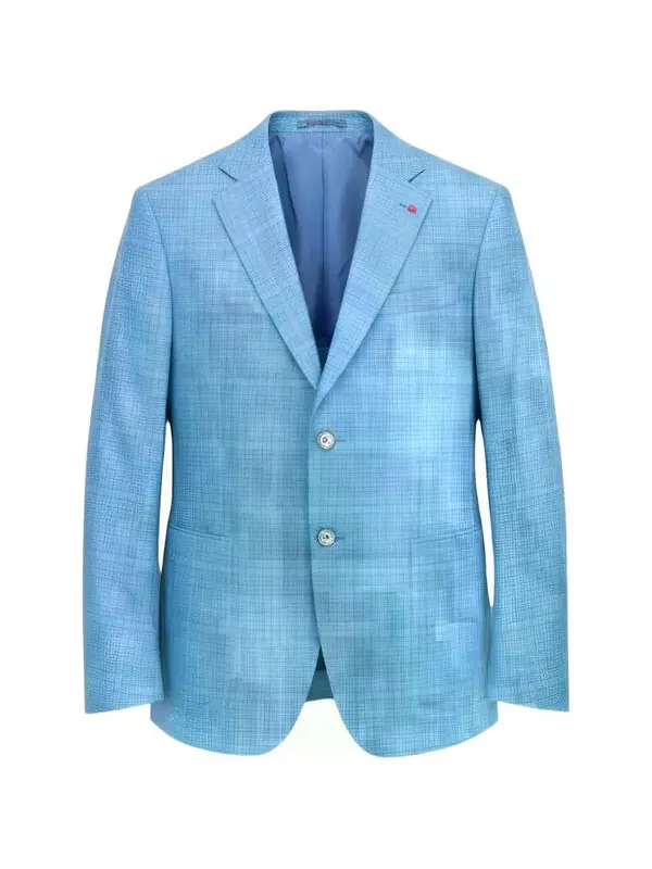 Isaia Check-pattern Notched-lapel Jacket