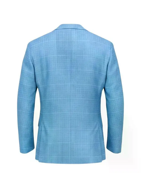 Isaia Check-pattern Notched-lapel Jacket