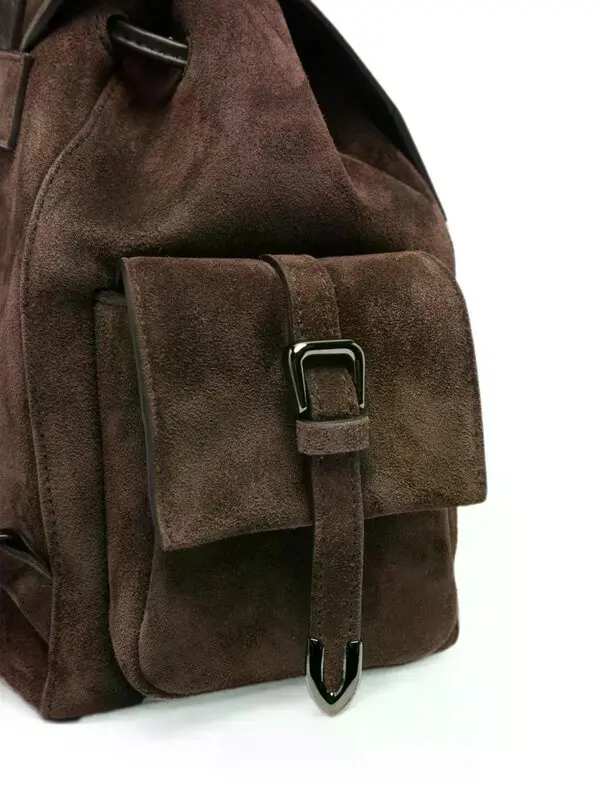 Brunello Cucinelli Sartorial Suede-finish Buckle-fastening Backpack