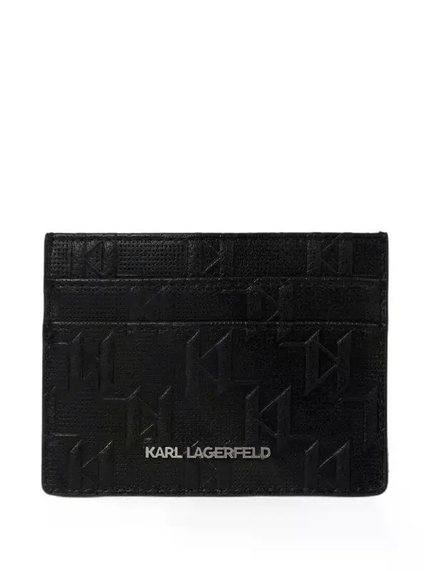Karl Lagerfeld Monogram Perforated Card Holder