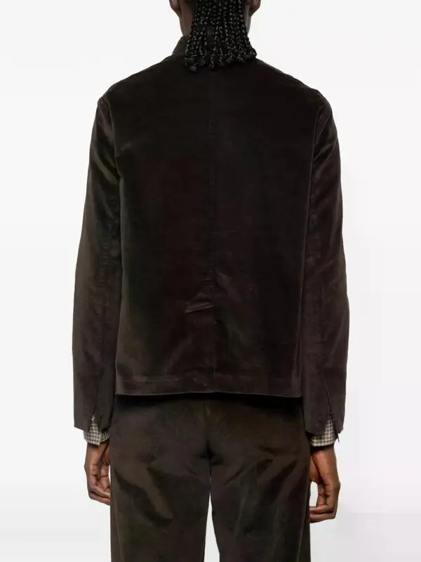 19.61 MILANO Velvet Mandarin-collar Jacket