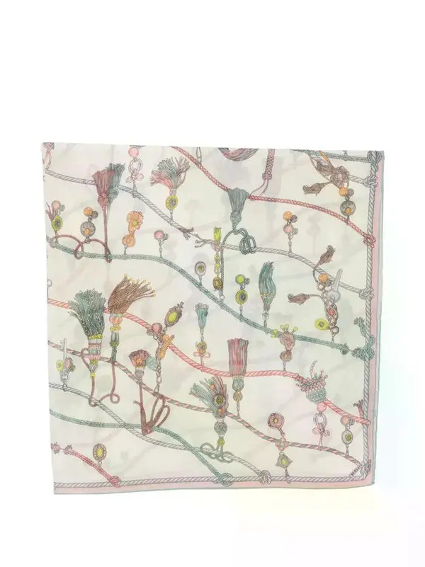 Versace Hanging Out Print Shawl - Neutrals