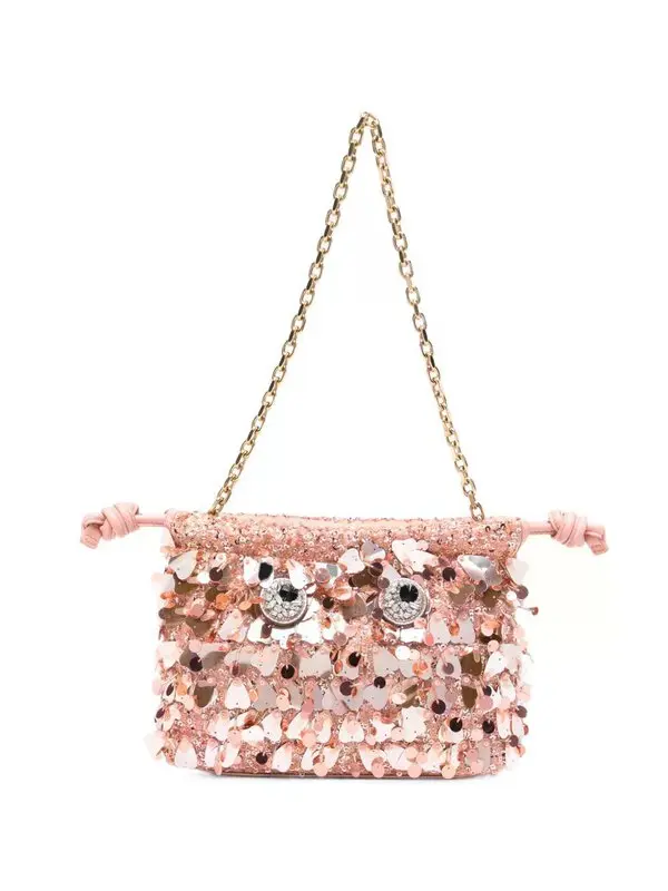 ANYA HINDMARCH Sequin Embellished Clutch Bag - Pink