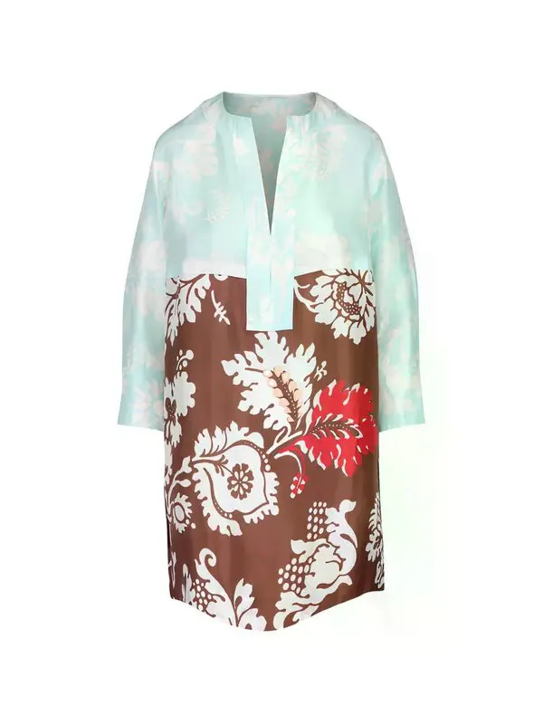 OROTON Cabana Floral Print Panelled Mini Dress