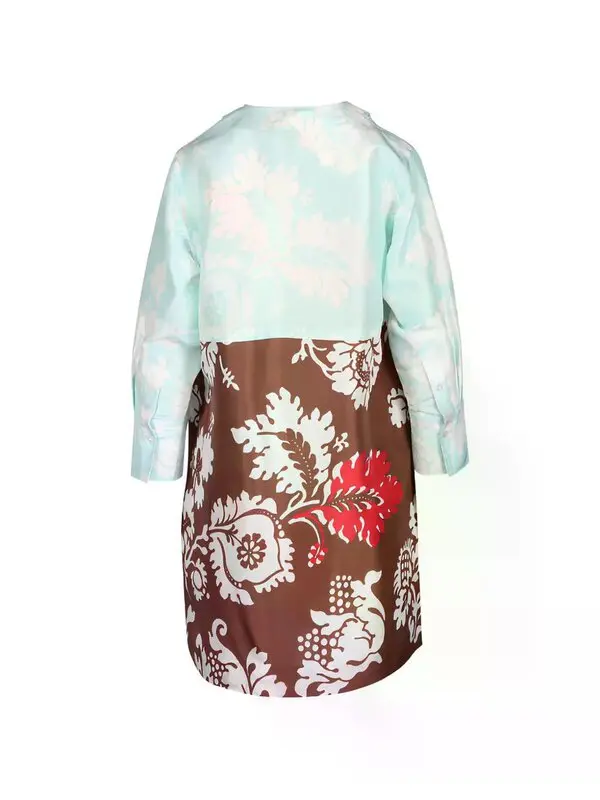 OROTON Cabana Floral Print Panelled Mini Dress